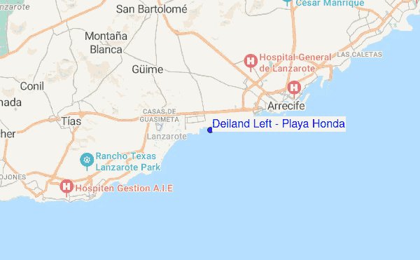 Deiland Left - Playa Honda 48 hour detailed Surf Forecast