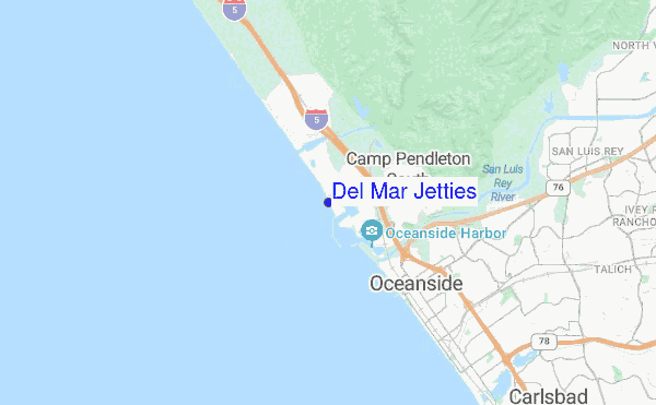 Del Mar Jetties 48 hour detailed Surf Forecast