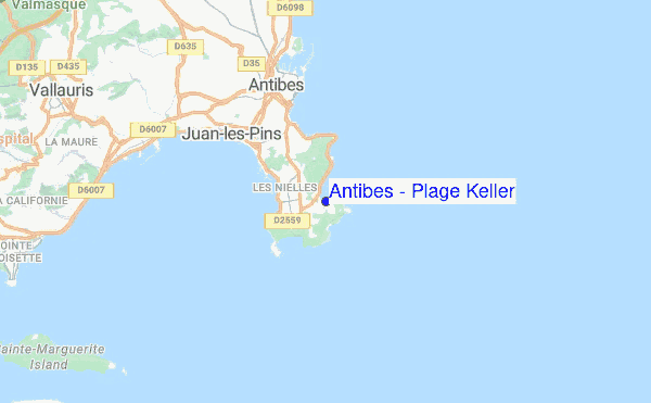 Antibes - Plage Keller 48 hour detailed Surf Forecast