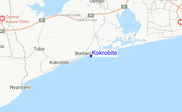 Kokrobite 48 hour detailed Surf Forecast