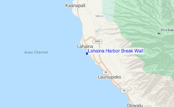 Lahaina Harbor Break Wall Surf Forecast and Surf Report