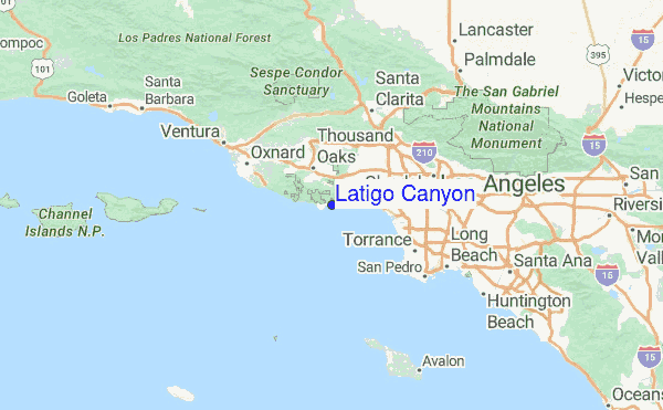 Latigo Canyon Surf Forecast and Surf Reports (CAL - LA County, USA)