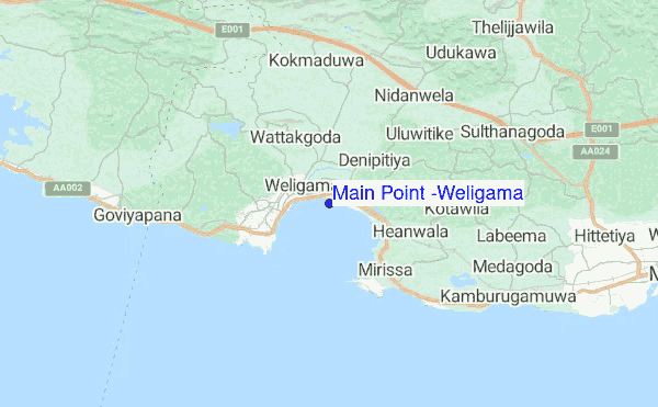 Main Point (Weligama) 48 hour detailed Surf Forecast