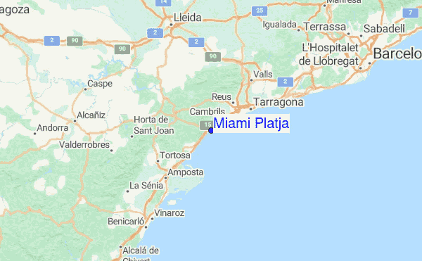 Miami Platja Surf Forecast and Surf Reports (Catalunia, Spain)