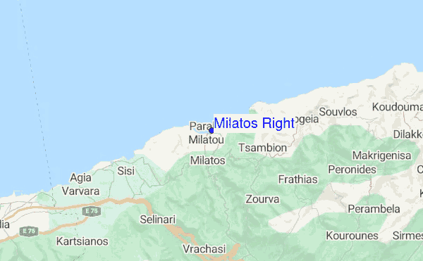 Milatos Right Surf Forecast and Surf Report