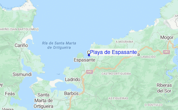 Playa de Espasante 48 hour detailed Surf Forecast