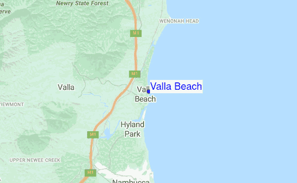 Valla Beach 48 hour detailed Surf Forecast
