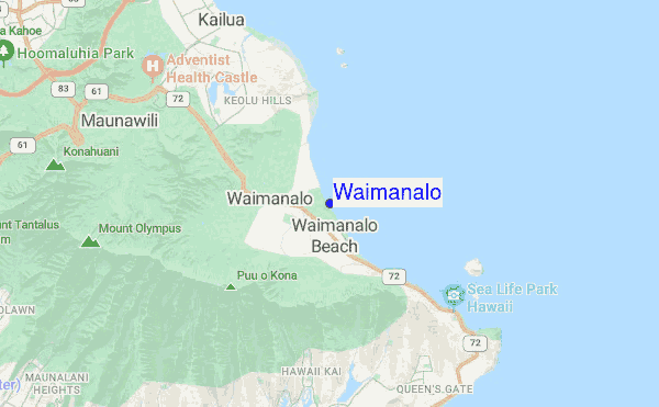 Waimanalo 48 hour detailed Surf Forecast