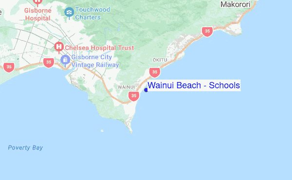 Wainui Beach - Schools Surf Forecast and Surf Report